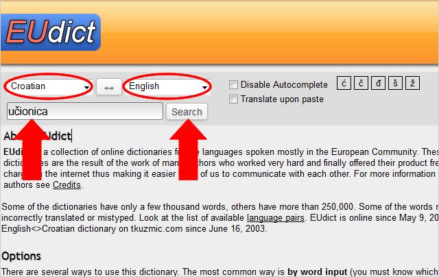 Online prevoditelji: Google i Eudict