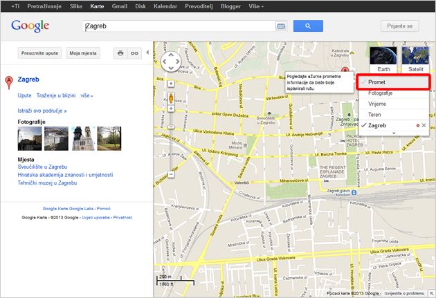 Google Maps – pratite stanje u prometu