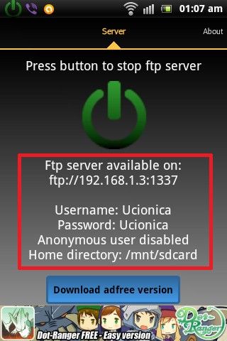 Android: FTP server?