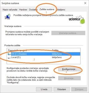 Windows 10: System Restore ili vraćanje sustava